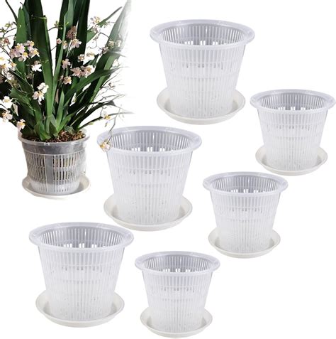 6 Pack 43in55in Orchid Pots With Holes Flower Pot