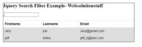Jquery Search Filter Example Medium