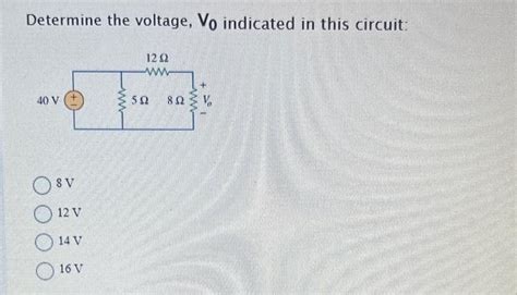 Solved Determine The Voltage V Indicated In This Circuit Chegg Com