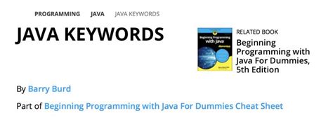 Java Programming Language Keywords