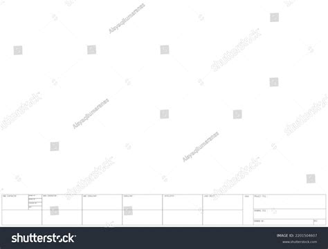 D Drawing Title Block On White Stock Vector Royalty Free Shutterstock
