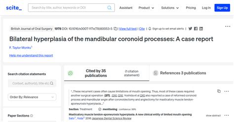 Bilateral Hyperplasia Of The Mandibular Coronoid Processes A Case