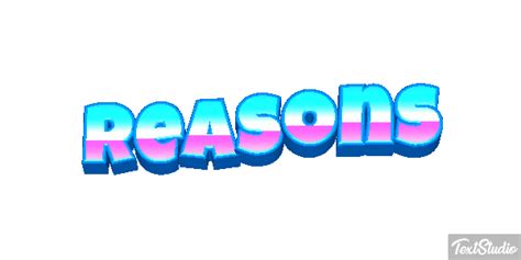 Reasons Word Animated Logo Designs