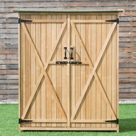 COSTWAY Gartenschrank Holz Gerätehaus wetterfest Geräteschuppen