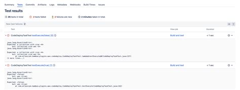 Viewing Test Results For A Build Bamboo Data Center 100 Atlassian