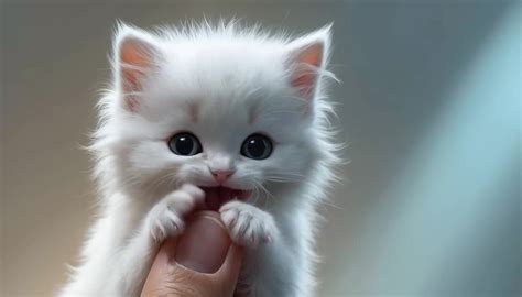 Finger Sized Kitten Adorable Playtime In The Palm Of Your Hand