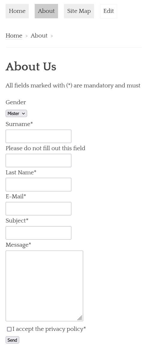 frontendforms a module for creating and validating forms on the