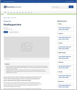 The Content Page Layout Queensland Government Design System