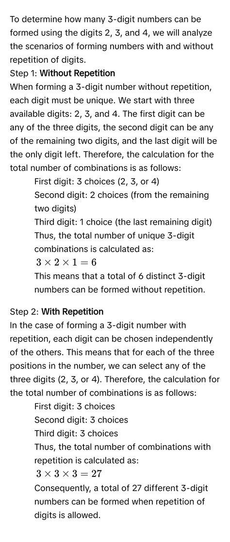 Solved How Many 3 Digit Numbers Can Be Formed Using The Digits 2 3