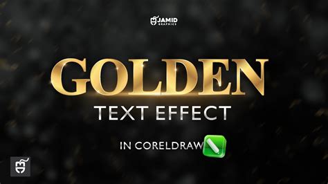 Golden Text Effect In Coreldraw Golden Colour Palette Youtube