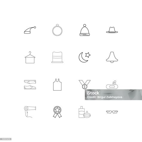 뷰티 드레스 옷 선형 얇은 아이콘 설정합니다 간단한 벡터 아이콘 설명 1위에 대한 스톡 벡터 아트 및 기타 이미지 1위 달 하늘 디자인 Istock