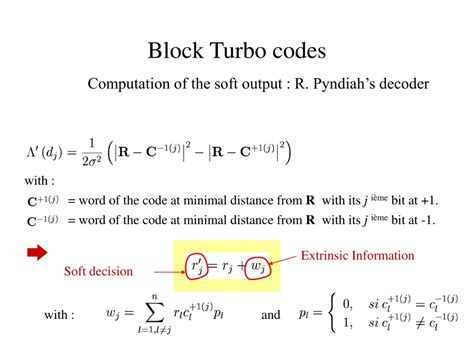 Ppt Turbo Synchronization Scheme For Block Turbo Codes In High Rate Transmissions