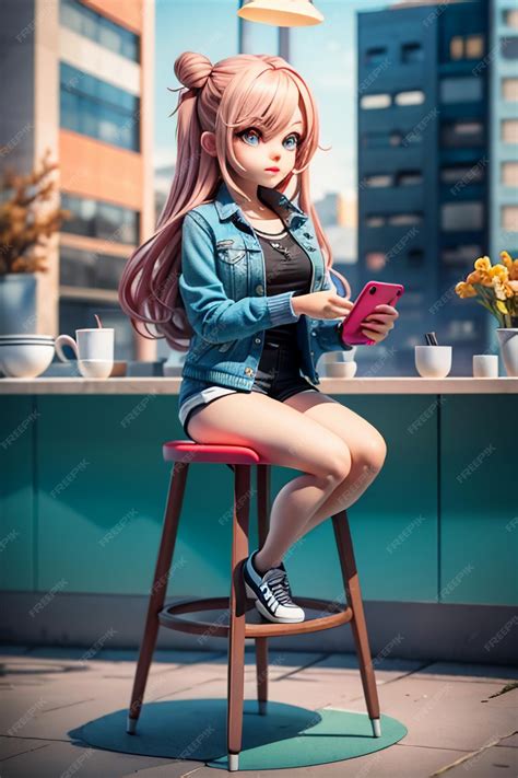 Premium Ai Image Cartoon Girl Anime Style Young Beautiful Beauty