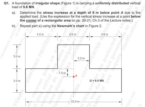 solved q1 a foundation of irregular shape figure 1 is
