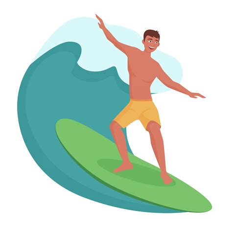 Premium Vector Surfer On The Wave