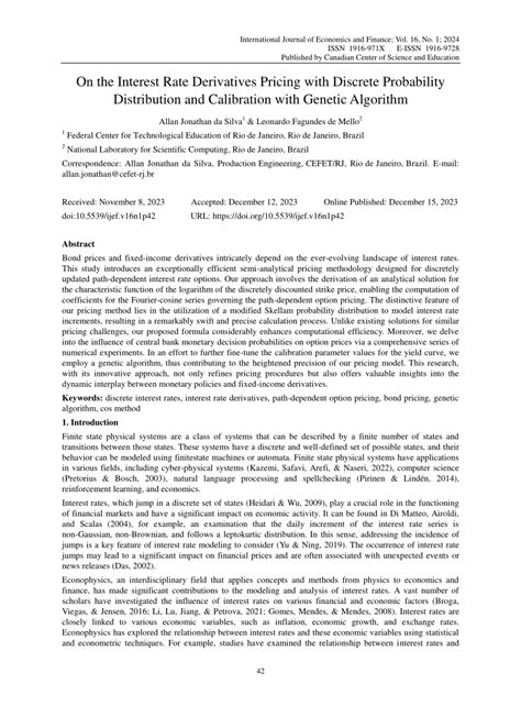Pdf On The Interest Rate Derivatives Pricing With Discrete