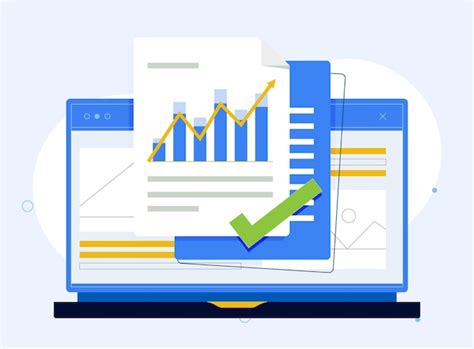 Premium Vector Data Analysis Information Flat Illustration Concept With Laptop And Graph Chart