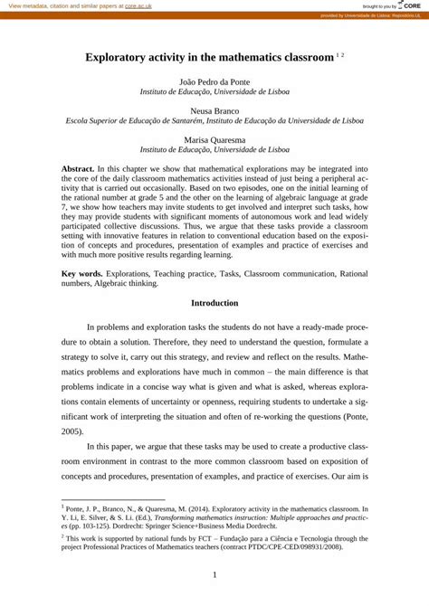 pdf exploratory activity in the mathematics classroom dokumen tips