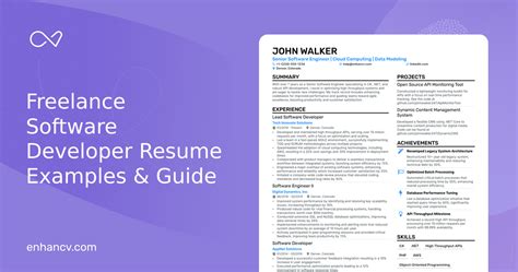 Freelance Software Developer Resume Examples Guide For