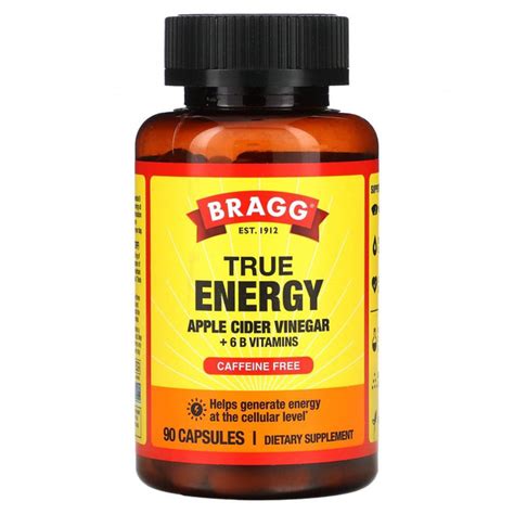 Яблочный уксус, пищевая добавка, Bragg, True Energy, с витаминами ...