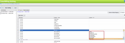 Inter Billing Application How To Set The Mapping For Udf Field In