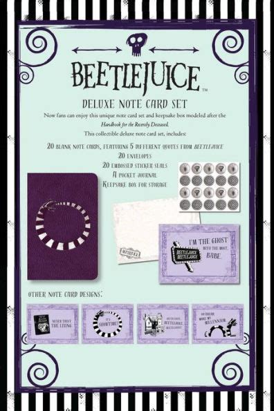 Beetlejuice Handbook For The Recently Deceased Deluxe Note Card Set