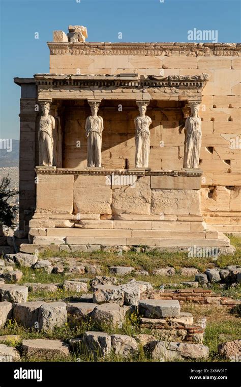 Porch Of The Maidens Caryatids Erechtheion Temple On The North