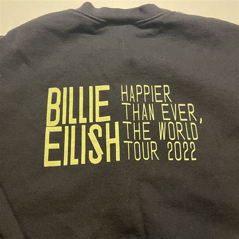 Billie Eilish Happier Than Ever World Tour 2022 Sweat Gem