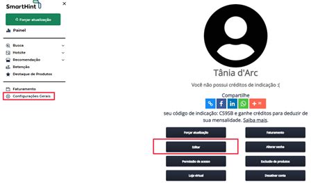 Como Alterar Dados Cadastrais SmartHint