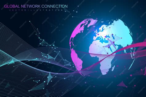 Premium Vector Big Data Complex World Globe Graphic Abstract Background Communication