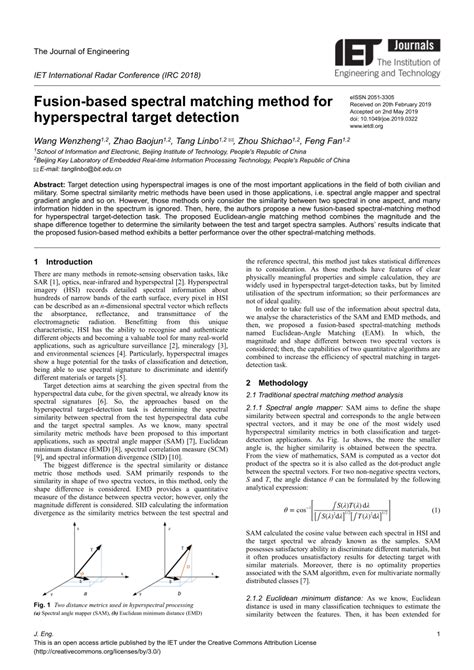 pdf fusion based spectral matching method for hyperspectral target