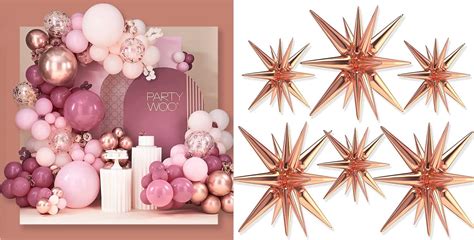 Amazon PartyWoo Dusty Rose Balloon Arch Kit 140 Pcs And Rose Gold