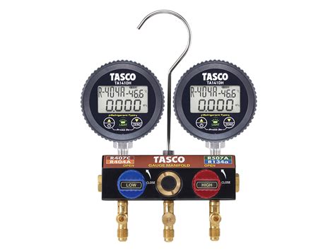 Tascoタスコ R410ar32ボールバルブ式ゲージ マニホールドキット Ta122fa｜基準器、ゲージ