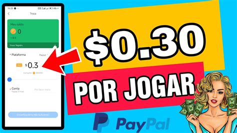 GANHEI 0 30 DÓLARES NO PAYPAL FÁCIL JOGANDO COMO GANHAR DINHEIRO