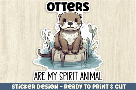 Otter Sticker Design Graphic By Imaginativeyou · Creative Fabrica