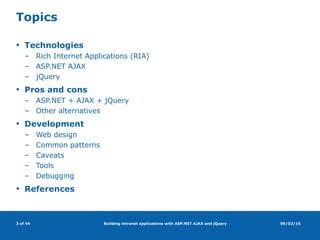 Building Intranet Applications With ASP NET AJAX And JQuery PPT