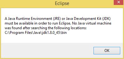 Screenshot Of The Week Missing JRE Java Code Geeks