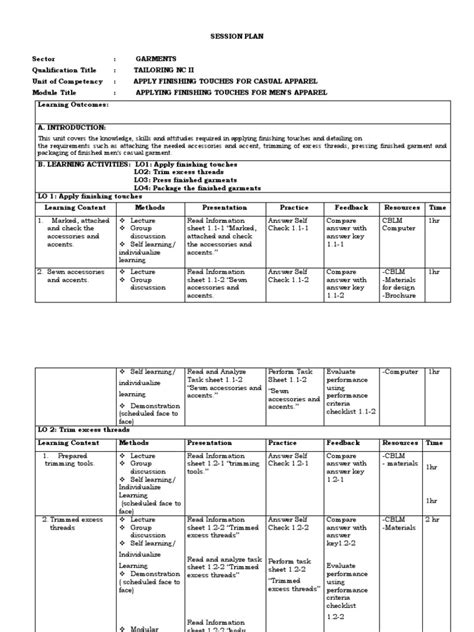 Sessionplan Uc4 Pdf Lecture Information