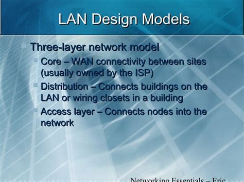 Ccna Routing And Switching Lesson 04 Topology And Design Eric Vanderburg Ppt