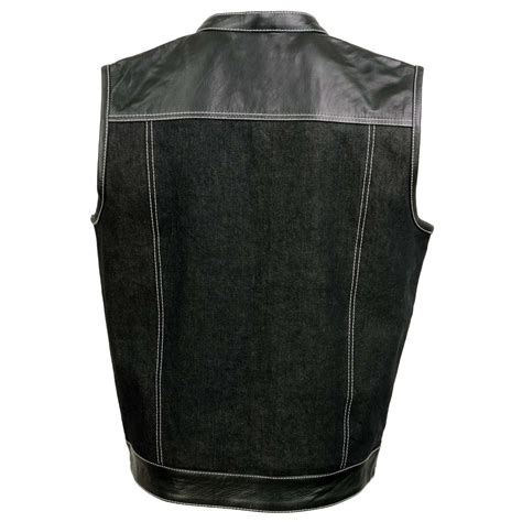Leather And Denim Motorcycle Vest Milwaukee Leather Leather Bound Nj