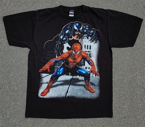 Vtg S Venom Spider Man Marvel Mad Engine T Shirt Gem