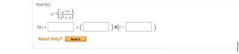 Solved Find f t L s eπs f t U t Chegg