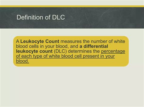Differential Leukocyte Counts Pptx