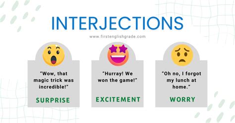 Common Secondary Interjections In English With Examples