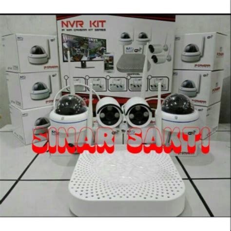 PAKET CAMERA CCTV Wireless IP 4CH 3MP FULL HD NVR KIT Tanpa Kabel