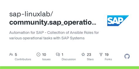 GitHub Sap Linuxlab Community Sap Operations Automation For SAP Collection Of Ansible Roles