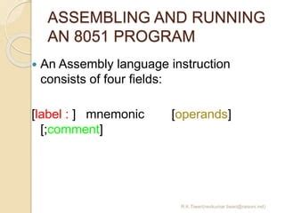 8051 Assembly Language Programming PPT