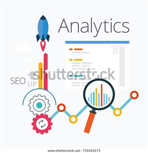 Analytics Infographic Seo Analytics Infographic Elements Stock Vector