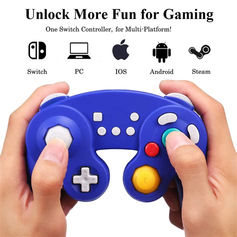 Exlene Gamecube Controller Switch Upgraded Version Blue Wireless S