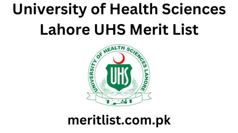 University Of Health Sciences Lahore Uhs Merit List 2025